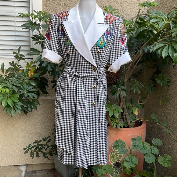 Escada | Dresses | Vintage 8s Multicolored Escada Cotton Dressduster ...